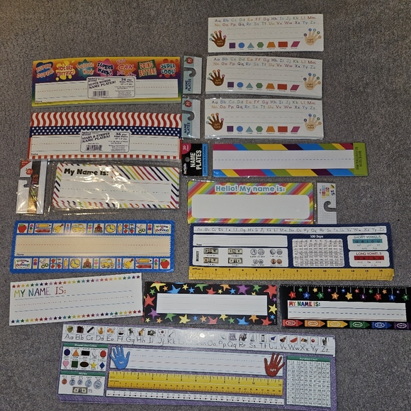 Other | Name Place Desk Labels Cubbie Markers Teacher Materials ...